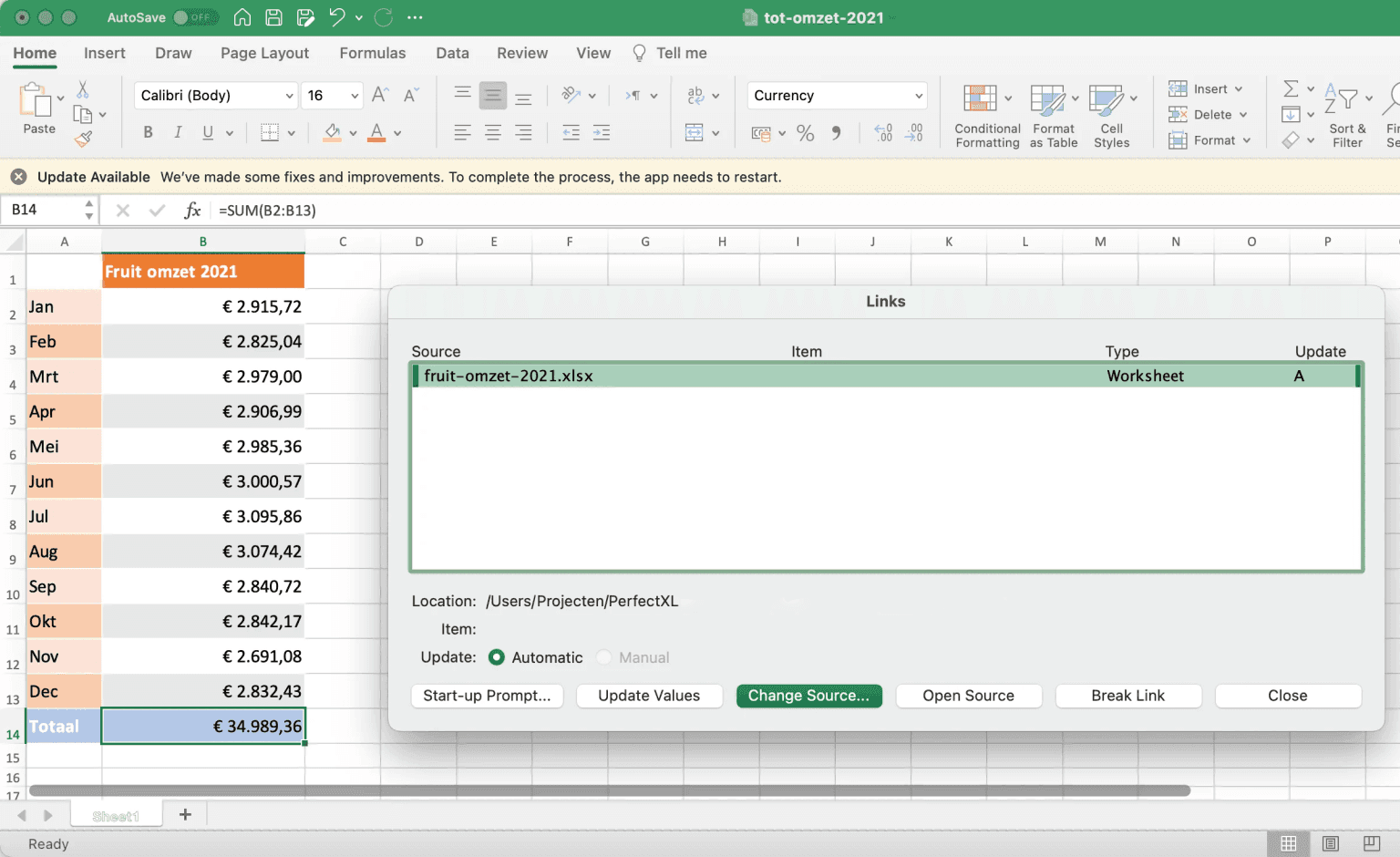 Externe link in Excel (terugvinden) // PerfectXL Academy